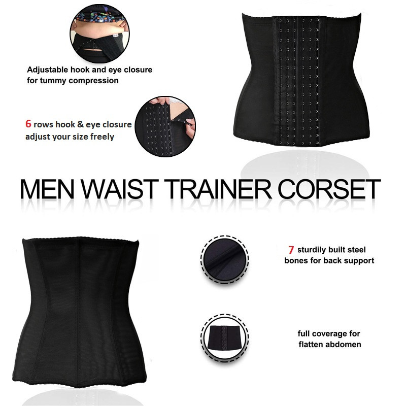 Man Slimming Body Shaper Male Waist Trainer Cincher Corset Men Body Modeling Belt Tummy Control ...