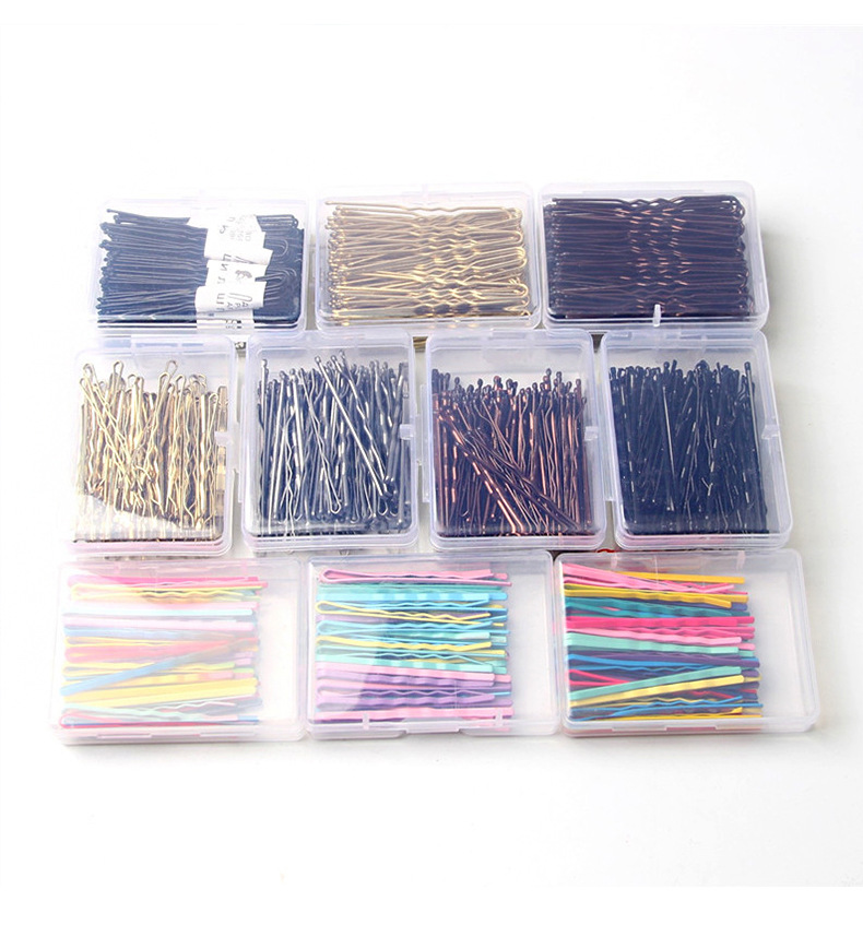 50/100Pcs Colorful Alloy Bobby Pins Hair Clips Hairpins Barrette ...