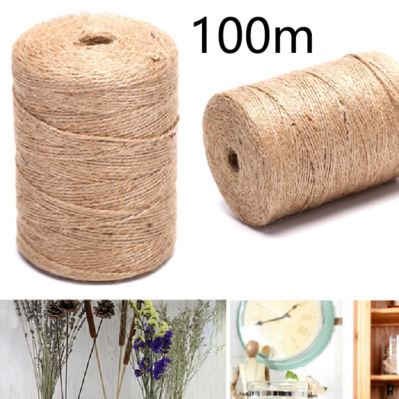 1pc 109 Yards Jute Rope, Jute Twine String, Hemp Cord For DIY Craft ...