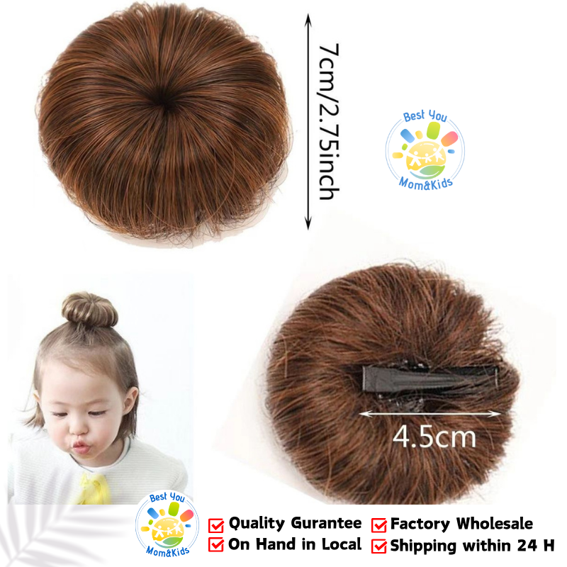2PCS Fashion Cute Hair Bun Extension Wig Hairpiece Bun with Clip Type ...