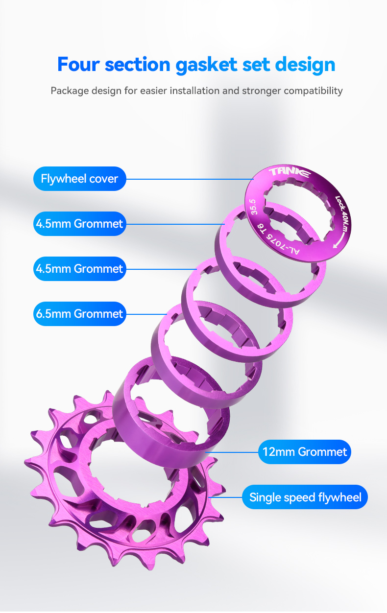 TANKE-Single Speed Flywheel Conversion Kit,18T,Cassette Cog,MTB Road ...