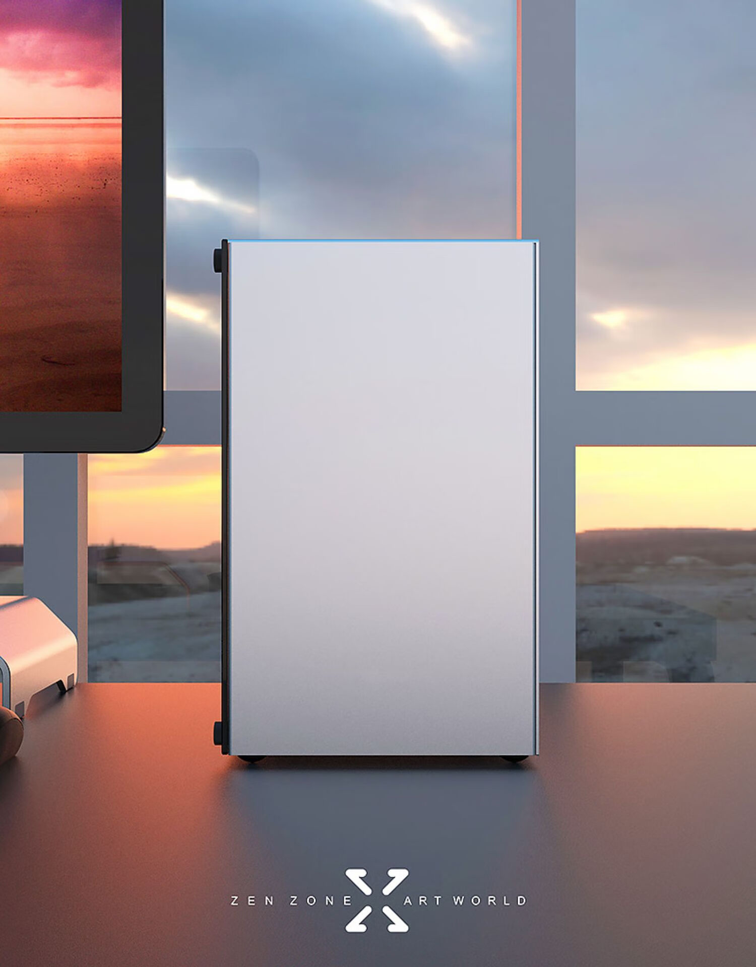 ZZAW C2P/C2 All Aluminum MATX Case Side Tempered Glass ATX Power Mini ...