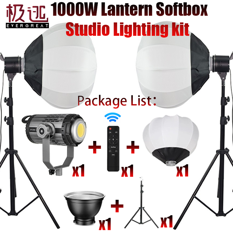 1000W LED Video Lights Photography Flash/Continuous Studio Lighting Set ...
