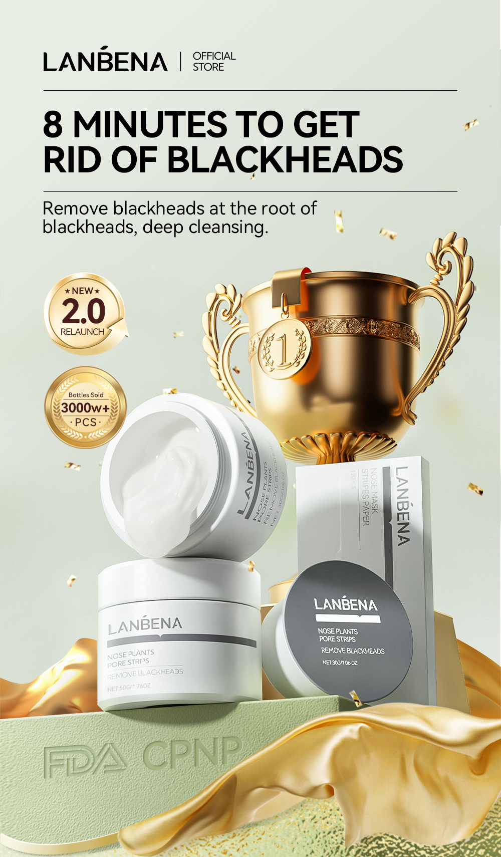 LANBENA 2.0 White Nose Mask Blackhead Removal Whitehead Cleansing ...