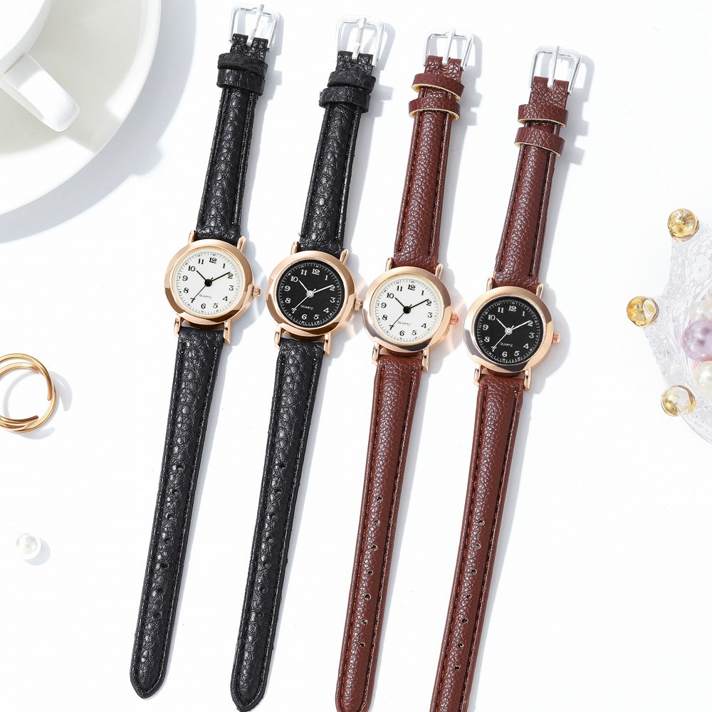 Women's Small Dial Quartz Watch, Casual Leather Strap, Minimalist ...