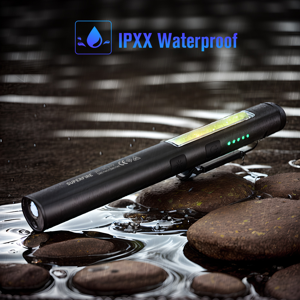 SUPERFIRE J01 4 In 1(UV/LED/COB) Red Laser Pointer USB Rechargeable ...