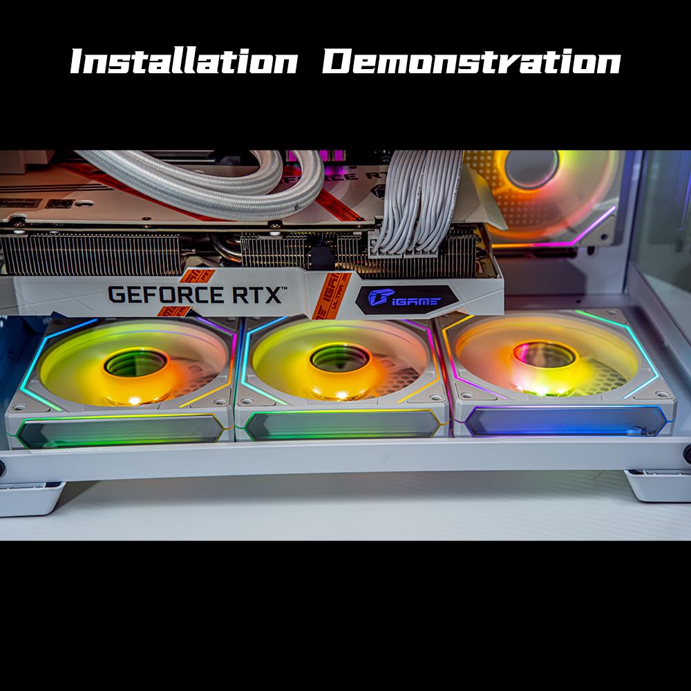 Computer Chassis Fan 12cm ARGB 4 Pin PWM Quiet Cooling Fan 5V 3pin ...