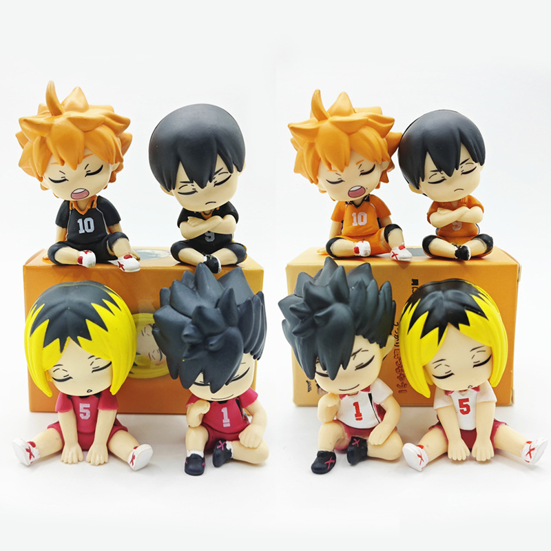 4Pcs/Set 6cm Haikyuu!! Anime Figure Kozume Kenma Hinata Shoyo Tobio ...