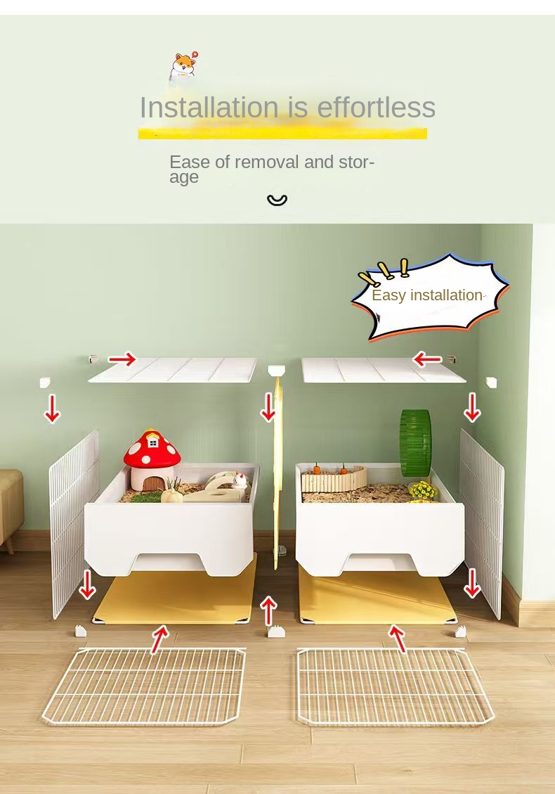 Hamster Cage Super Large Space Easy to Clean Drawer Type Hamster ...