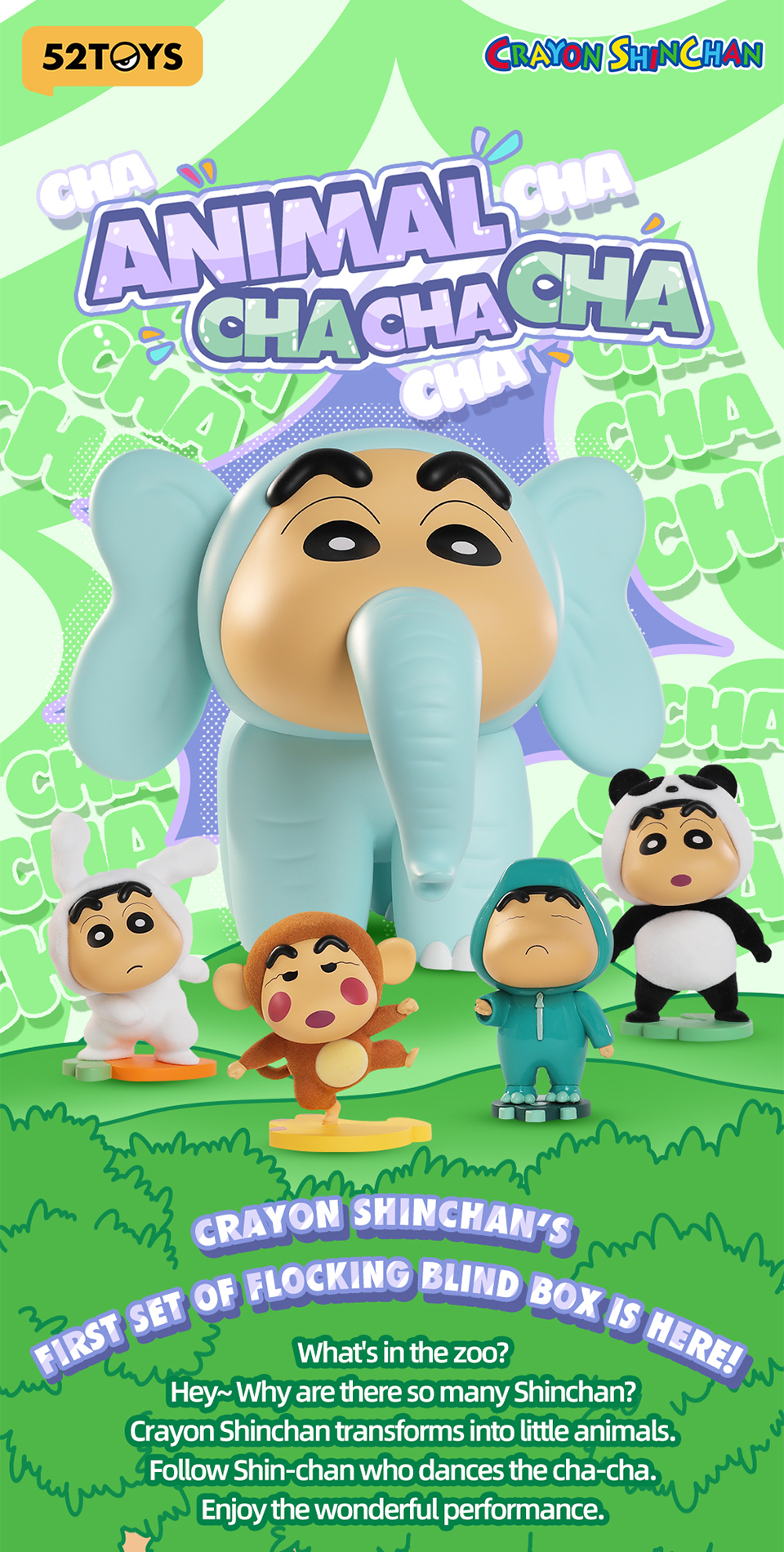52TOYS Crayon Shinchan Animal Chachacha Figure Toy | Shopee Philippines