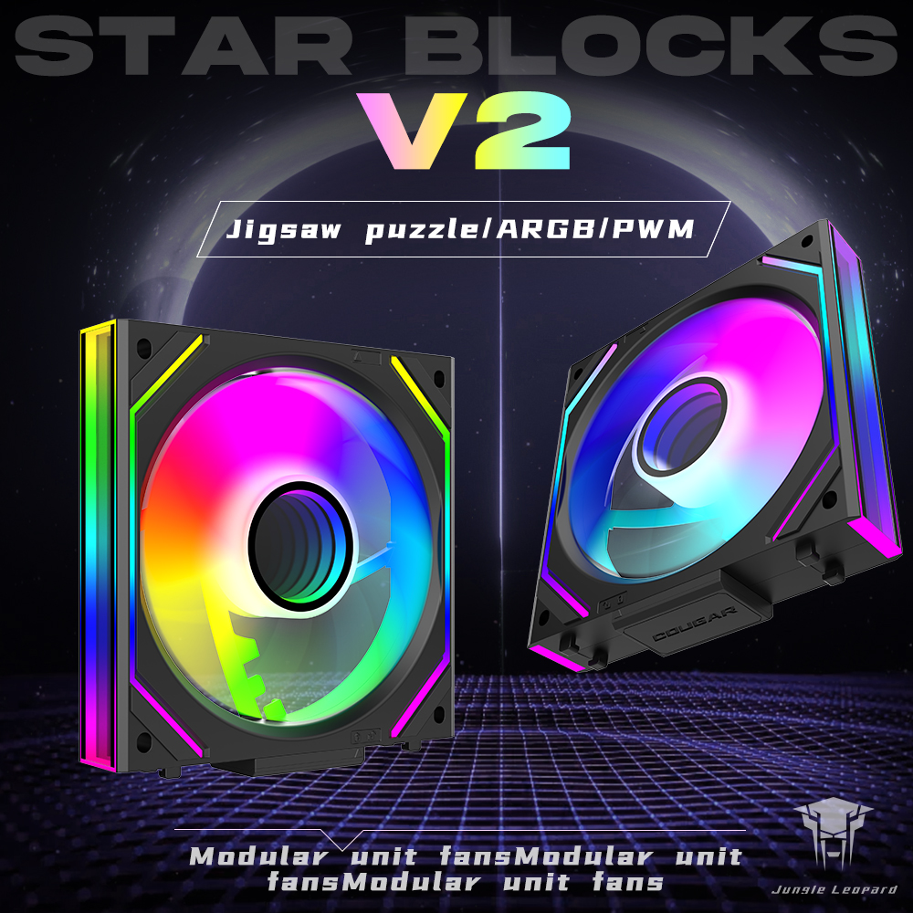 Jungle Leopard Interstellar V2 CPU Block Fan ARGB 120mm White Prism Lian li Same Model Infinite ...