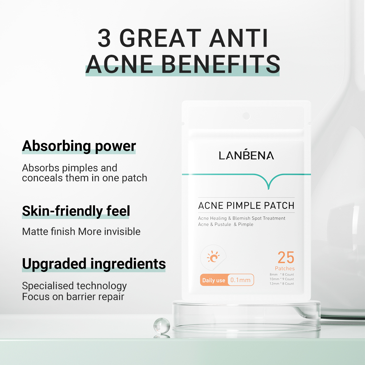LANBENA Pimple Patch Acne Treatment Patch Acne Stickers Blemish Pimple ...