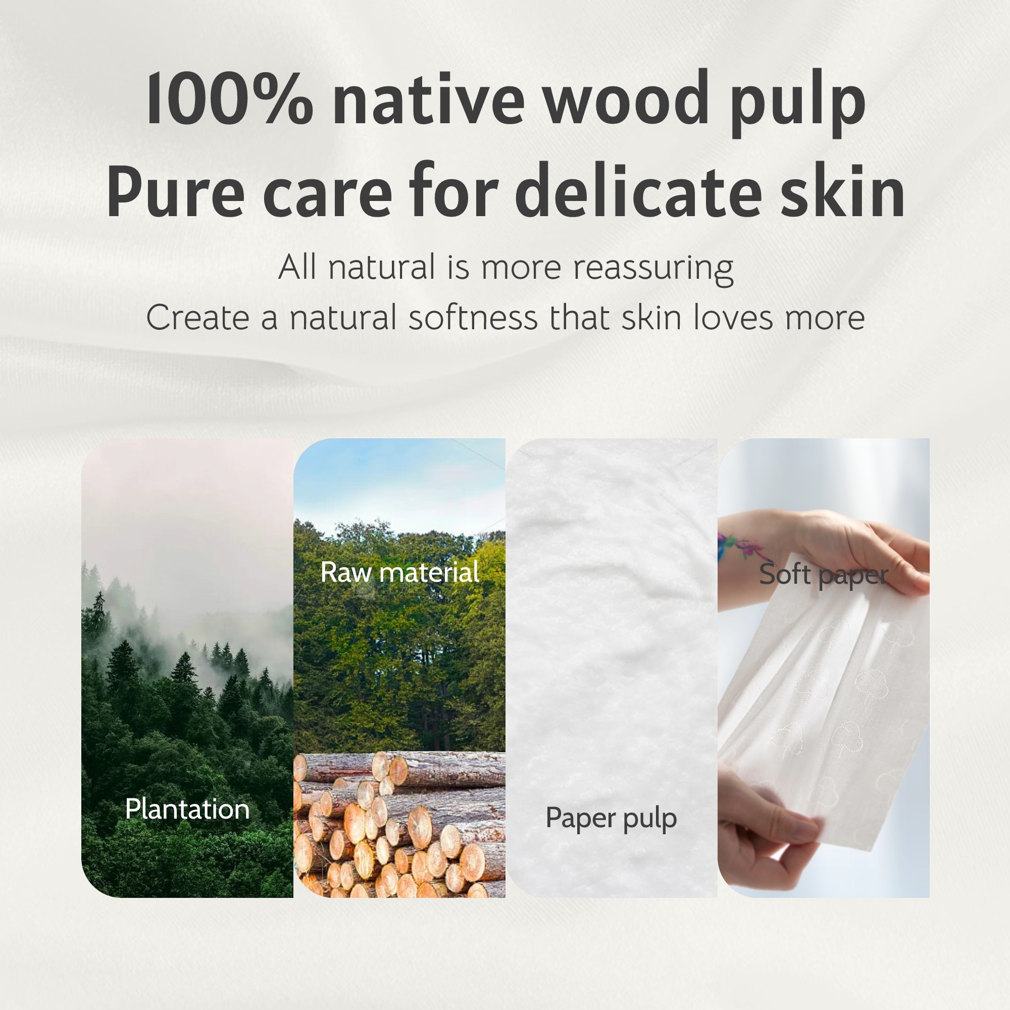 MUMMY BABY 10/30 pack of facial tissue paper, 4-layer wooden tissue ...