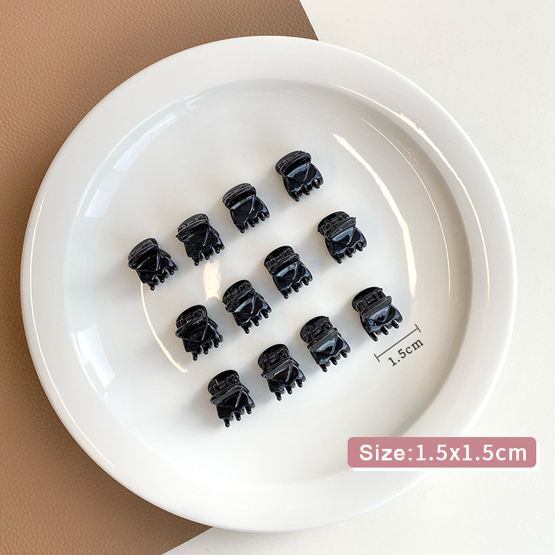Black mini hair clip small bangs hair clip internet celebrity 2024 new ...