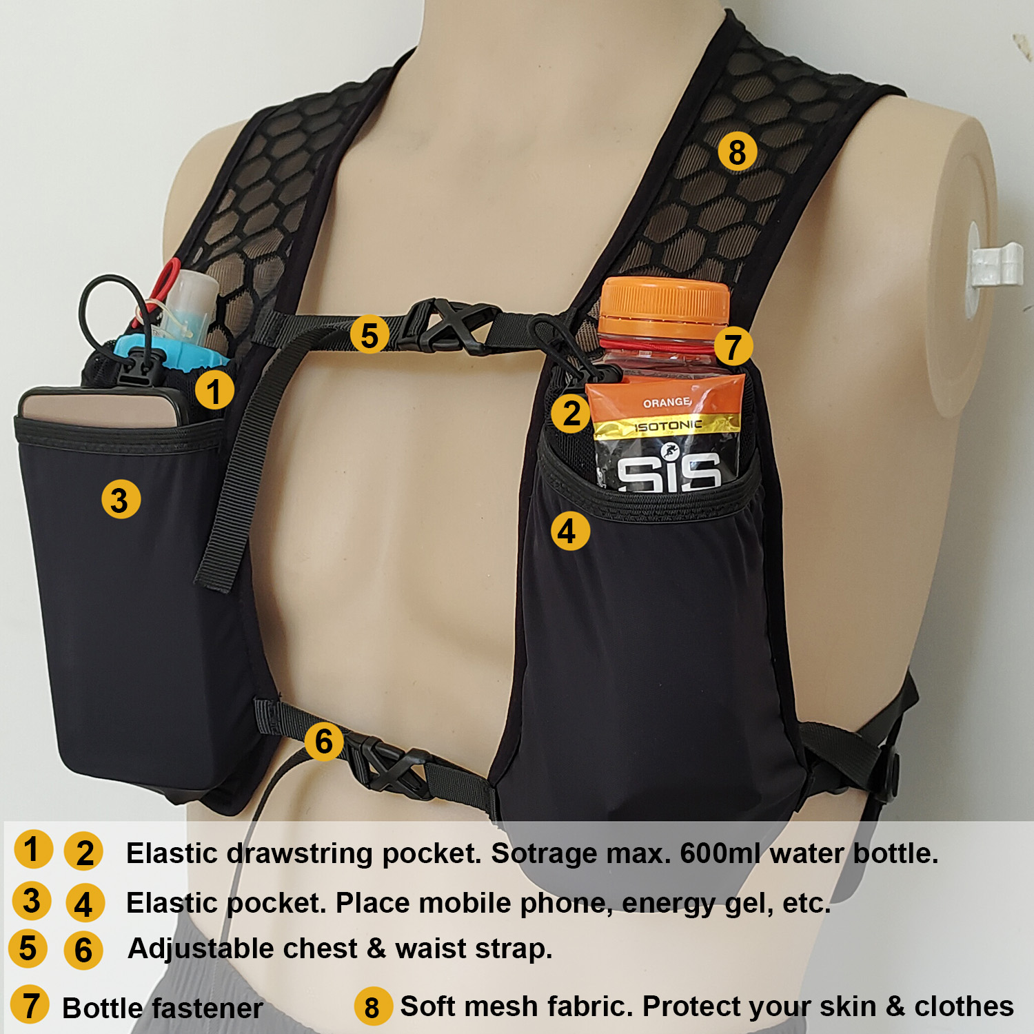 ULTRA-TRI Trail Running Vest Backpack Unisex Lightweight Marathon ...