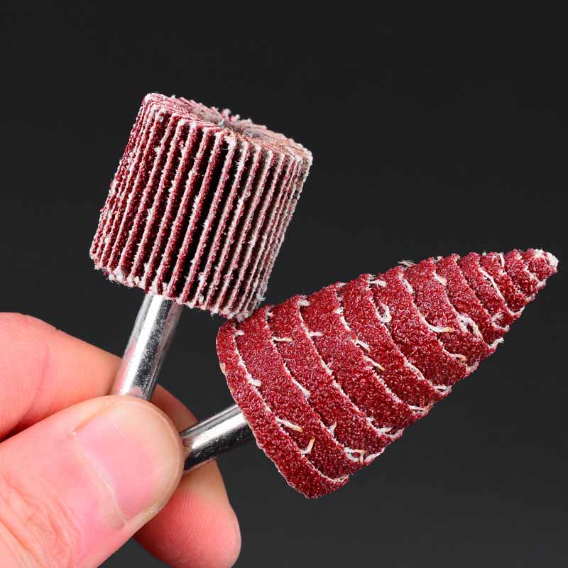 Cone Cylinder Grinding Head Sandpaper Flap Sanding Wheel With 6mm Shank ...