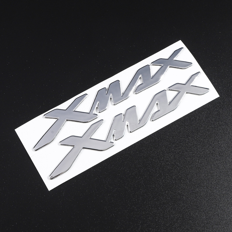 2pcs Yamaha XMAX 300 250 400 125 3D logo stickers for motorcycle wheel ...