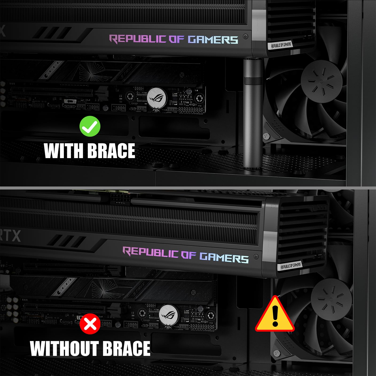 Graphics Card GPU Holder Support Adjustable Telescopic Rotary Aluminum ...