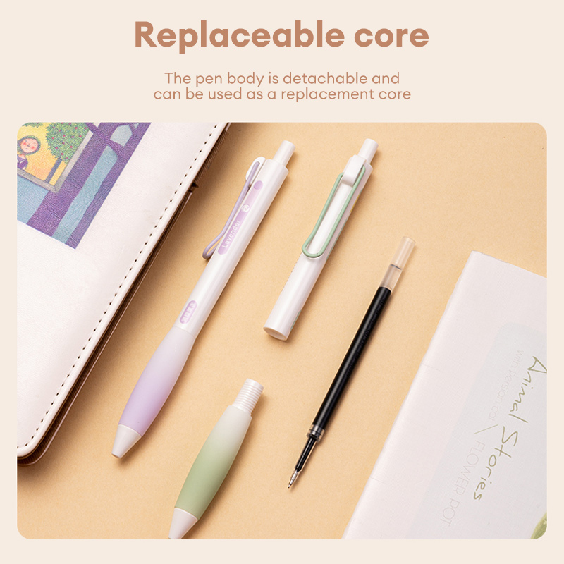 Deli Scented IP Gel Pen 0.5mm Pressing Macaron Color Black Ink ST Mini ...