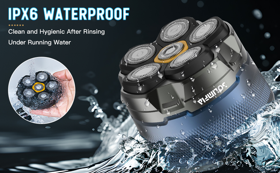 SOLIMPIA Head Shaver for Men 6D Flexible Head Electric Shaver with ...