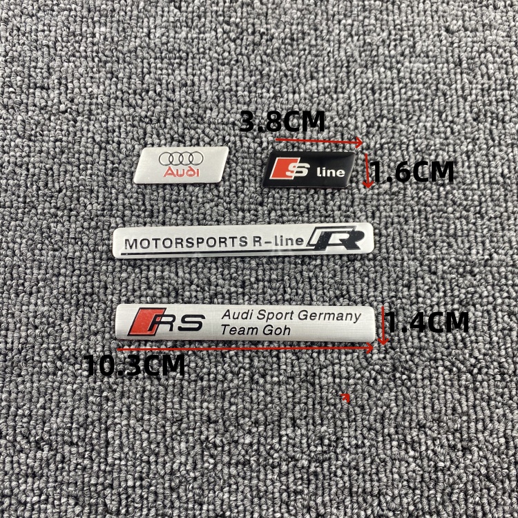 Suitable for Audi Modified Metal Aluminum Alloy Steering Wheel Stickers ...