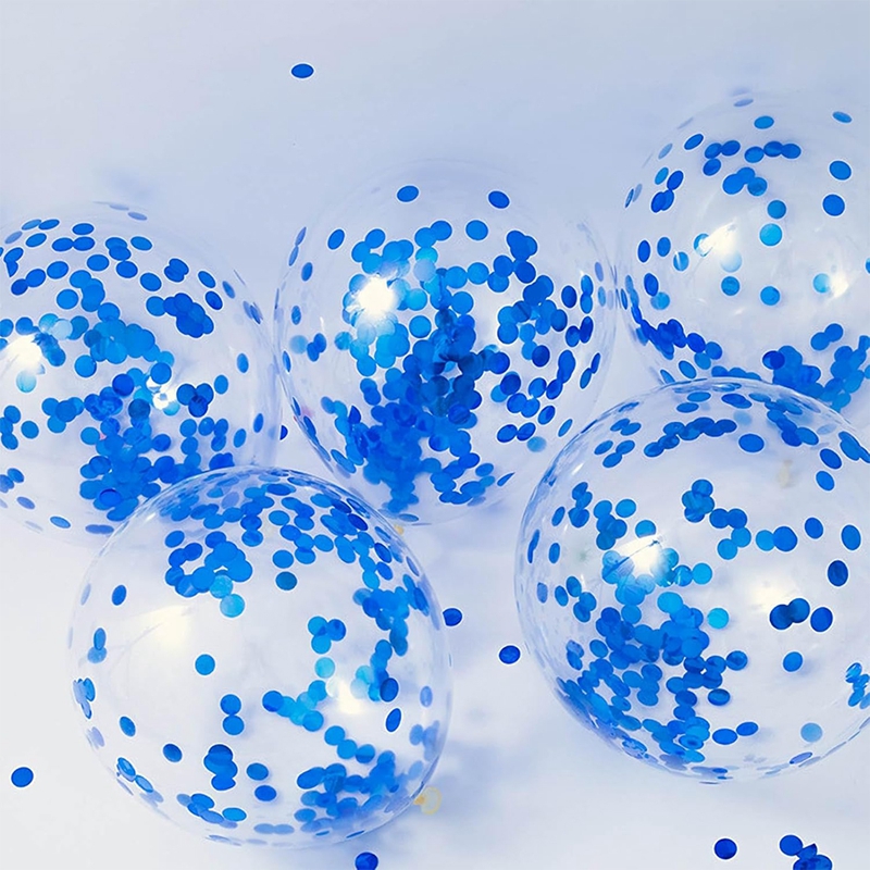 12inch Navy Blue Confetti Balloons Pink Sequin Balloon Muticolor ...