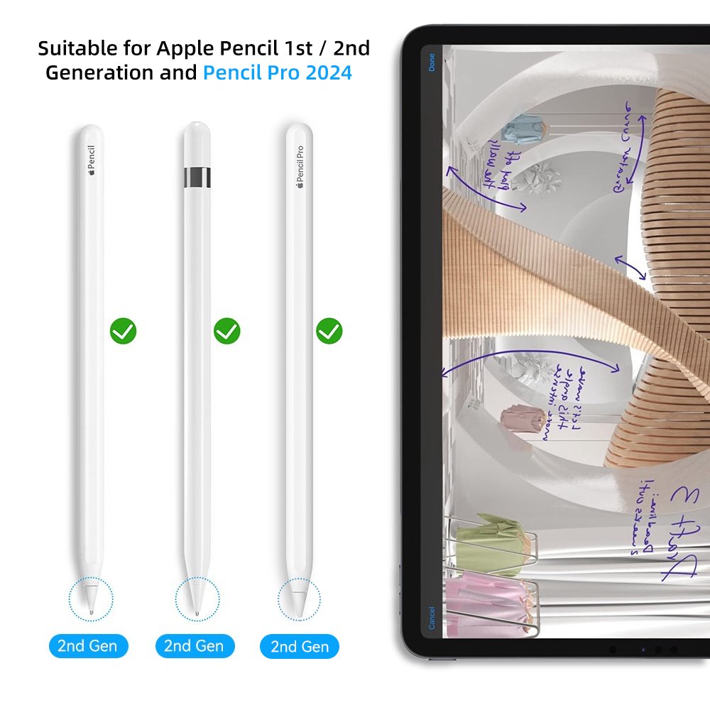 DANYCASE Stylus Tip for Apple Pencil Pro USB-C 2024 2nd Gen 1st ...