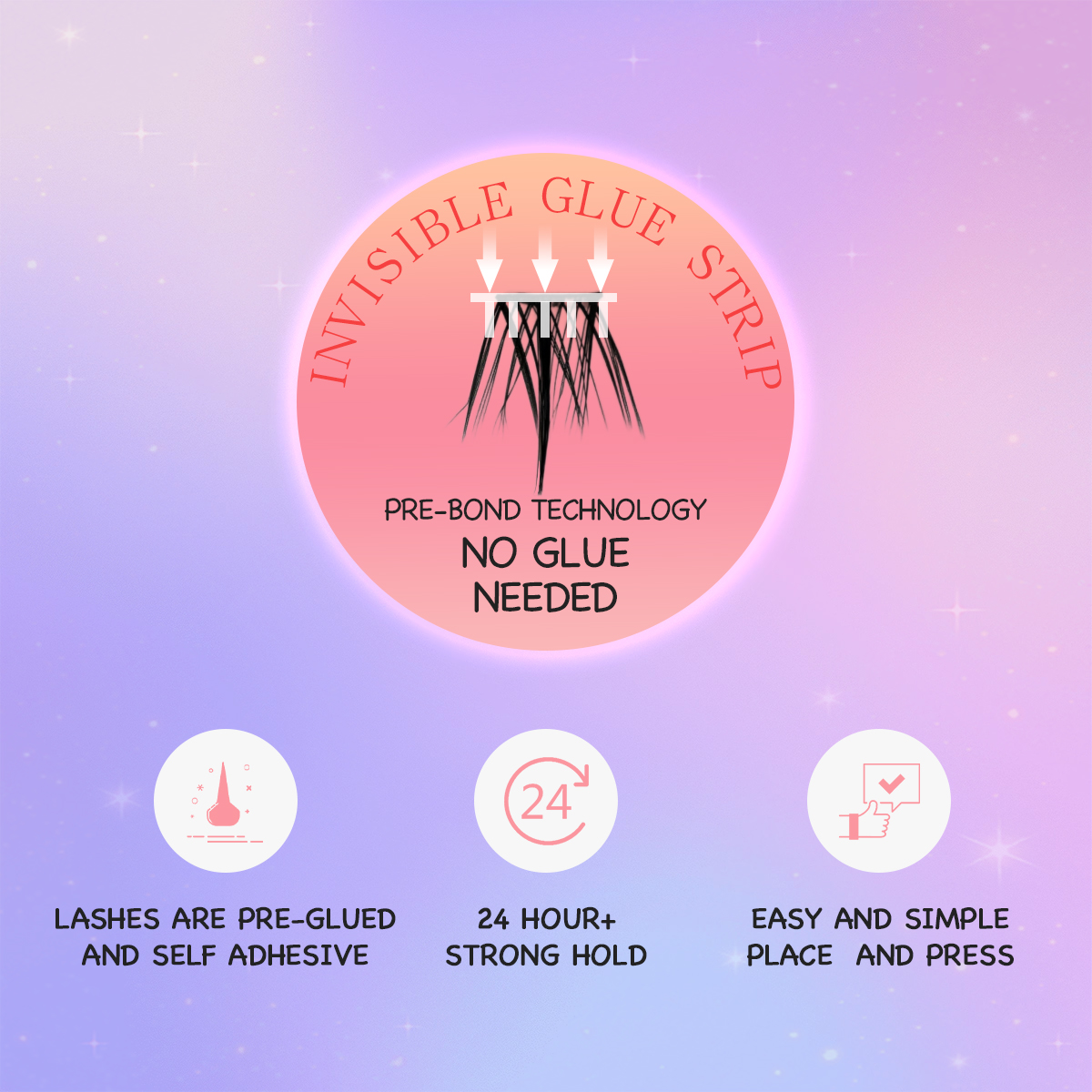 COLOR.Labs Self Adhesive Eyelashes WISP BOOK 260pcs Eyelash Extensions ...