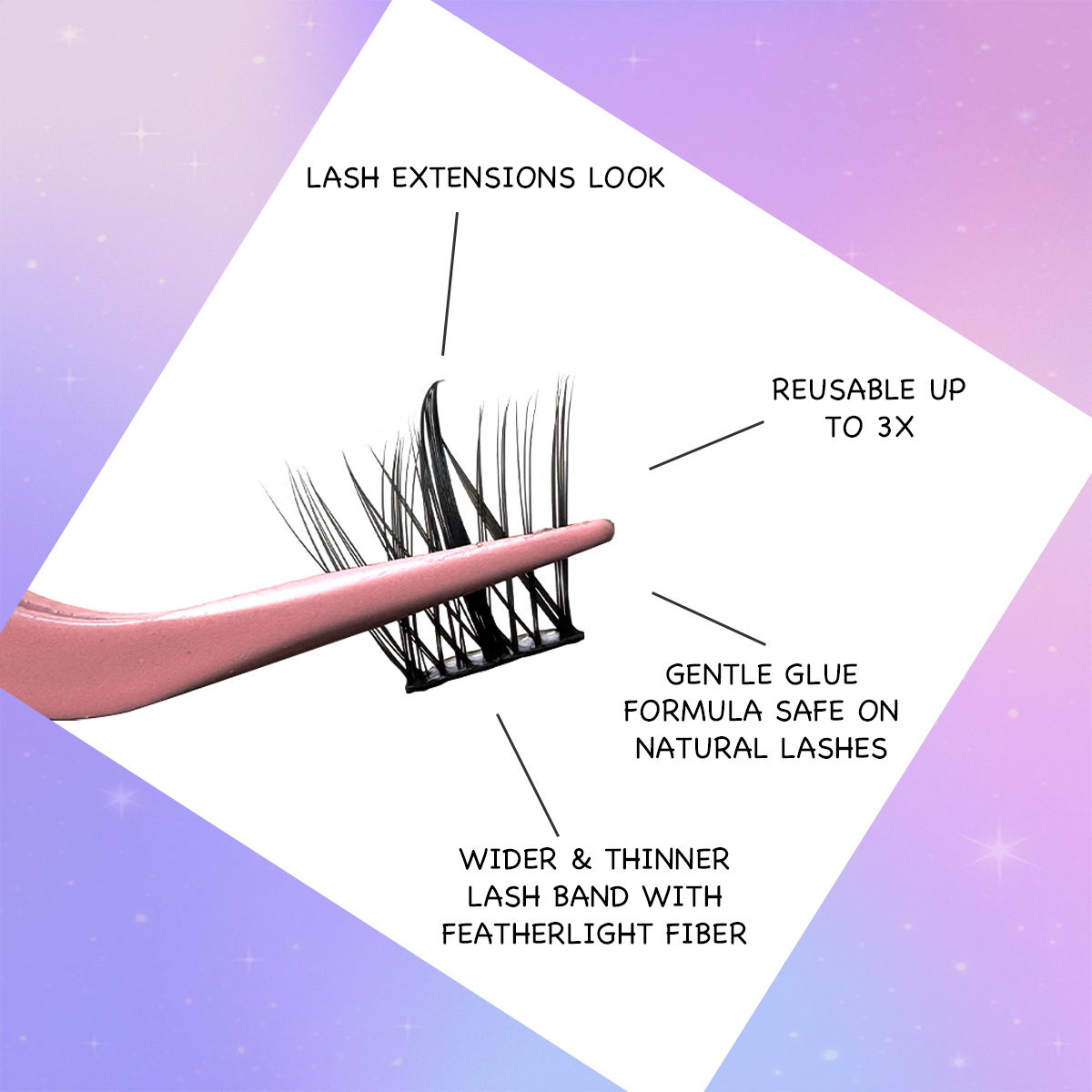 COLOR.Labs Self Adhesive Eyelashes WISP BOOK 260pcs Eyelash Extensions ...