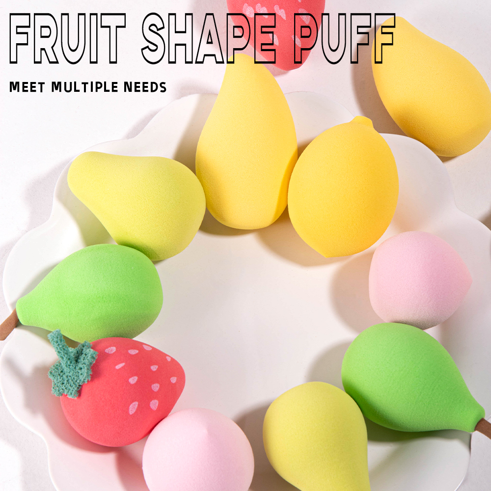 Cute Fruit Series Beauty Egg Dry and Wet Dual-purpose Super Soft and ...