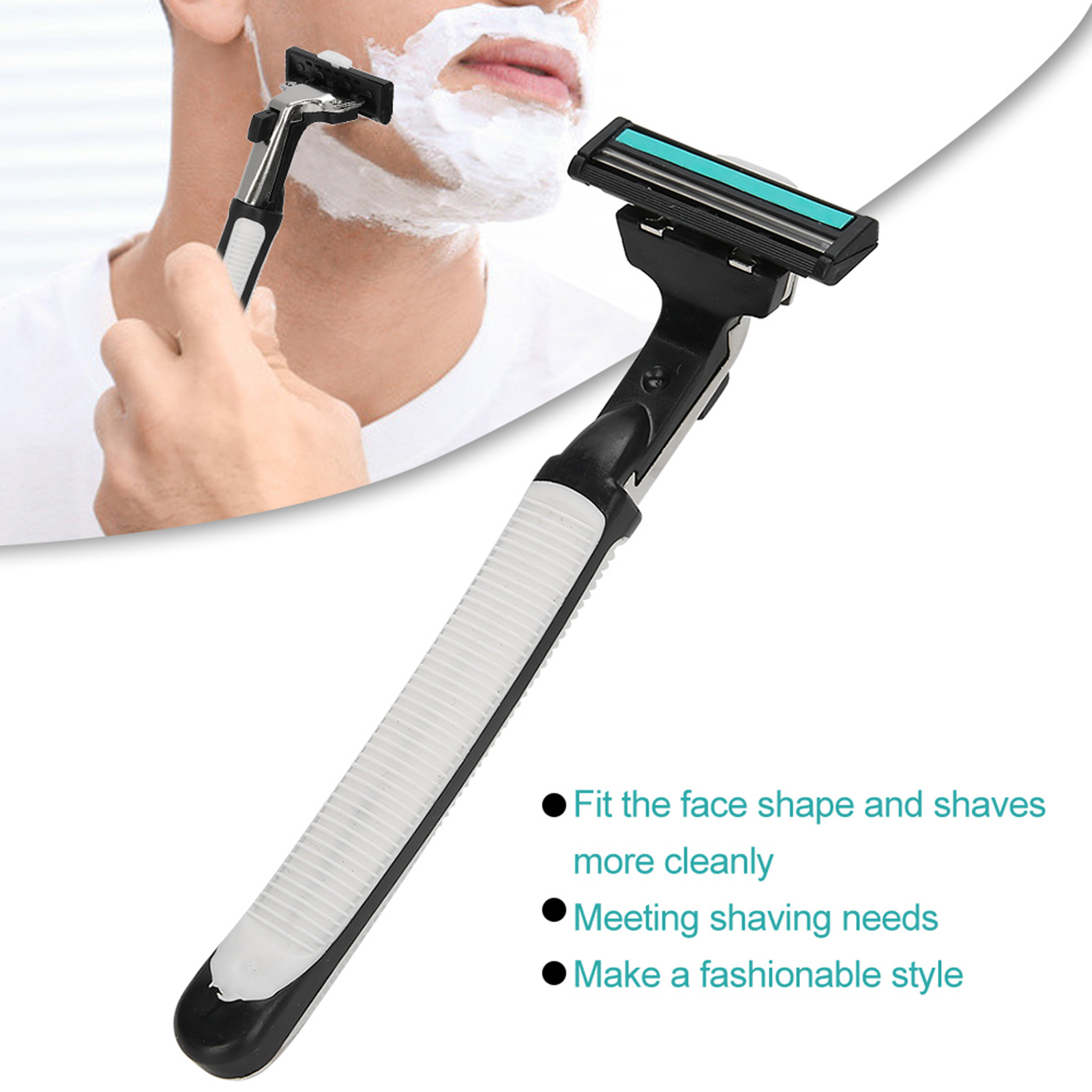 Manual Shaver for men Classics Shaver 3-Layer Razor Blade Men's Shaving ...