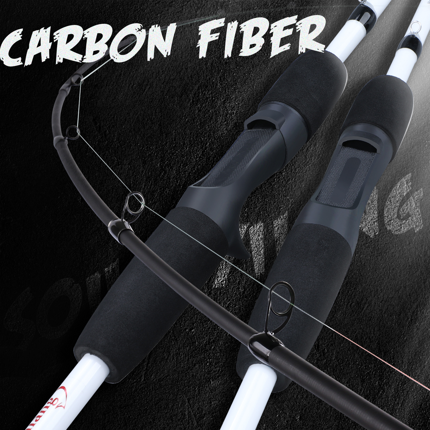 Sougayilang 1.8m Spinning /Casting Rods Carbon Fiber EVA Handle 2 ...