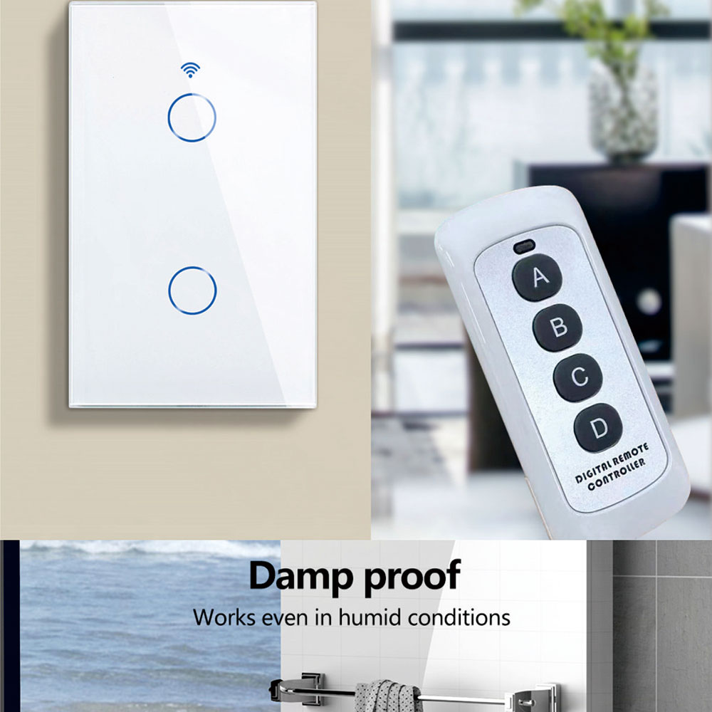 Works with Tuya Smart Life Light Switch WiFi Touch Sensor Smart Switch App Remote Control No ...