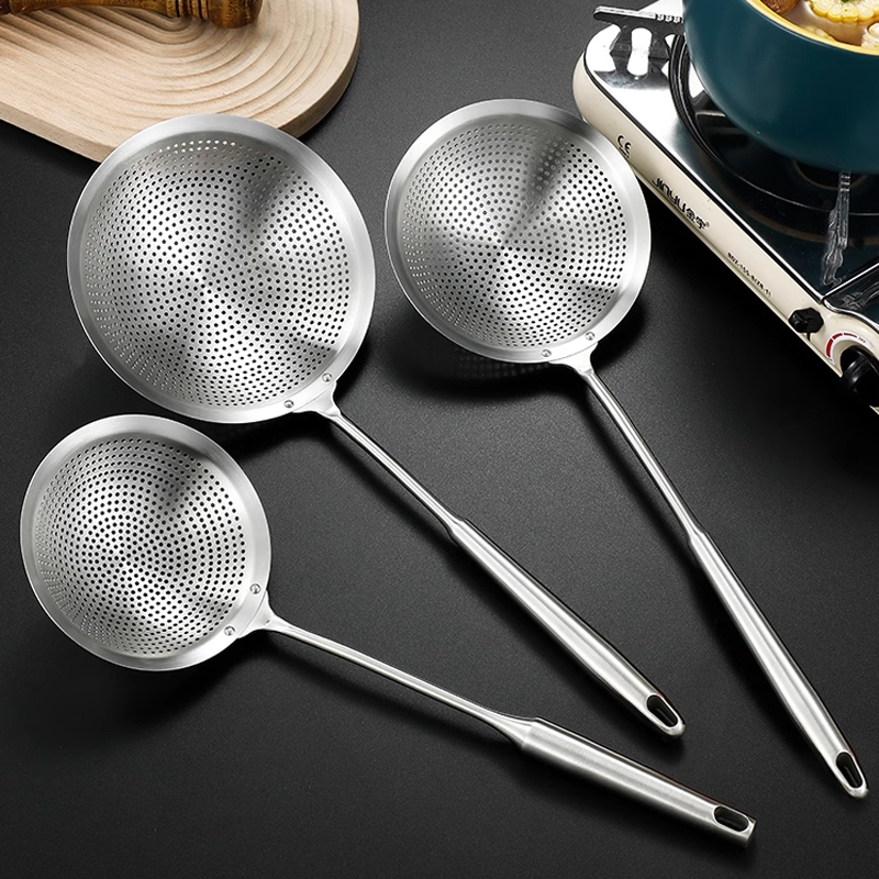 304 Stainless steel strainer colander round suitable for frying pans ...