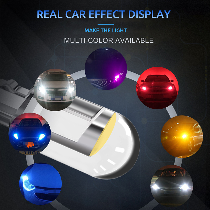 10PCS T10 W5W 168 501 2825 COB LED Car Wedge Parking Side Door Bulb ...
