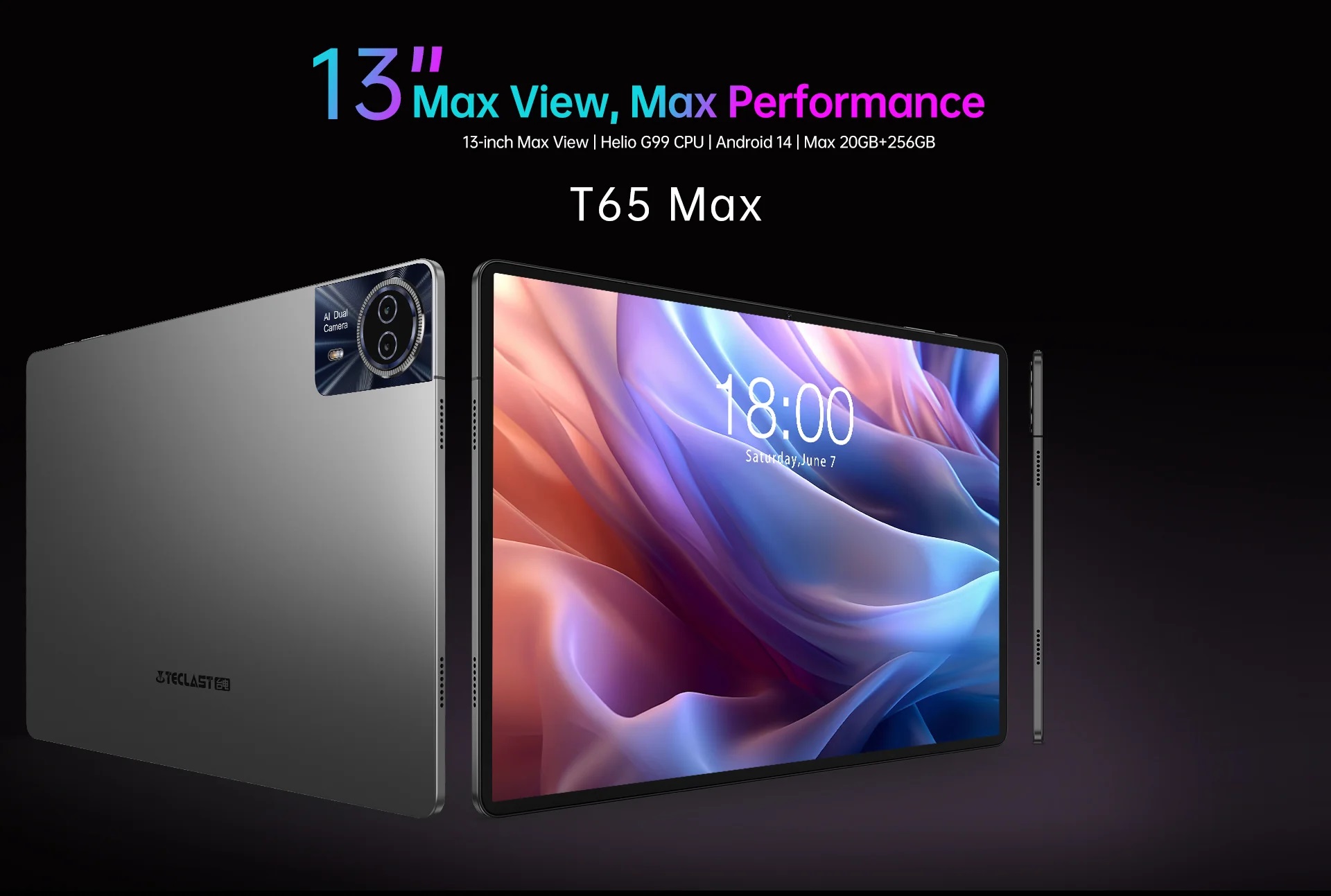 Teclast T65Max 13inch Tablet Helio G99 8GB Ram 256Gb Rom 1920×1200 IPS ...