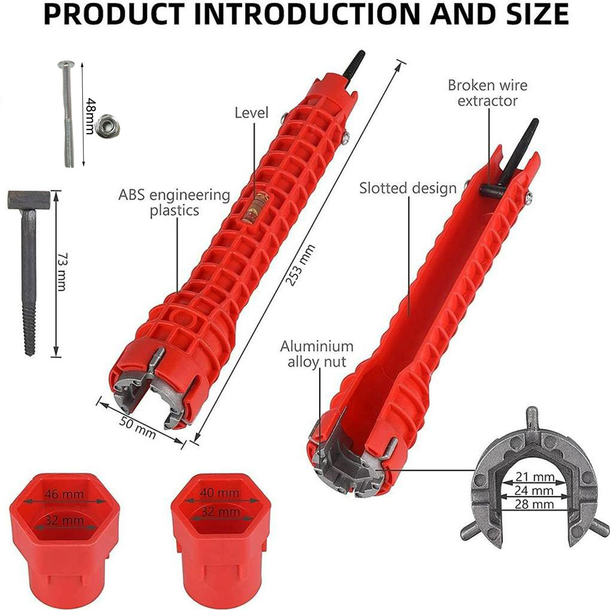 Faucet Wrench Tool - Multifunctional Installation Tool for Kitchen and ...