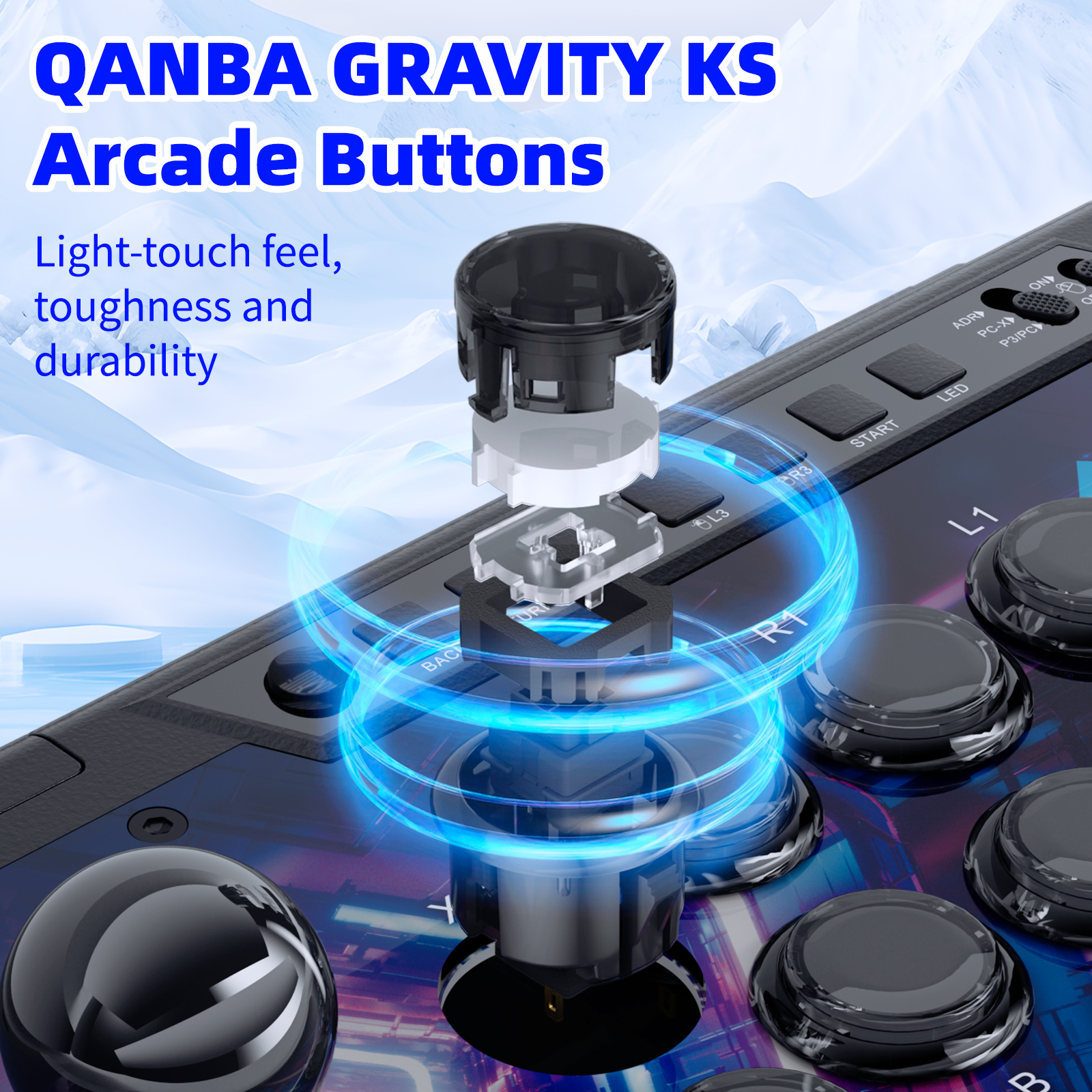 Qanba Q3 Obsidian MF-GV Silent Arcade Joystick Multifunction Edition ...