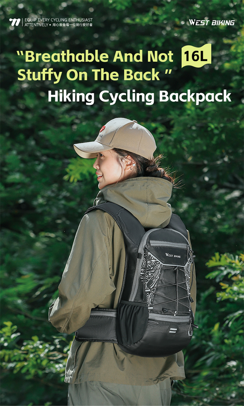 WEST BIKING Hiking Cycling Backpack 16L Large Capacity Bicycle Bag ...