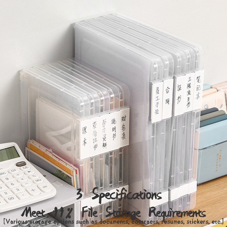 A4/A5/Long File Box Office Paper Document Organizers Sticker Notes ...