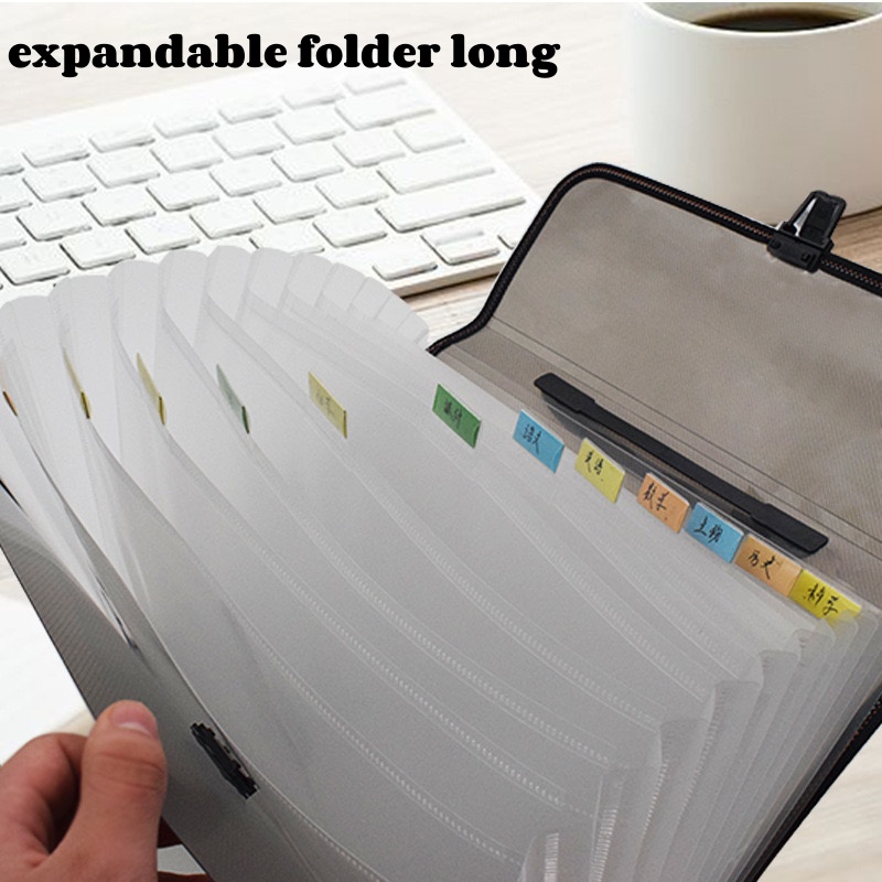Long Expanding File Folder Paper Organizer Envelope Document Bag Folder ...