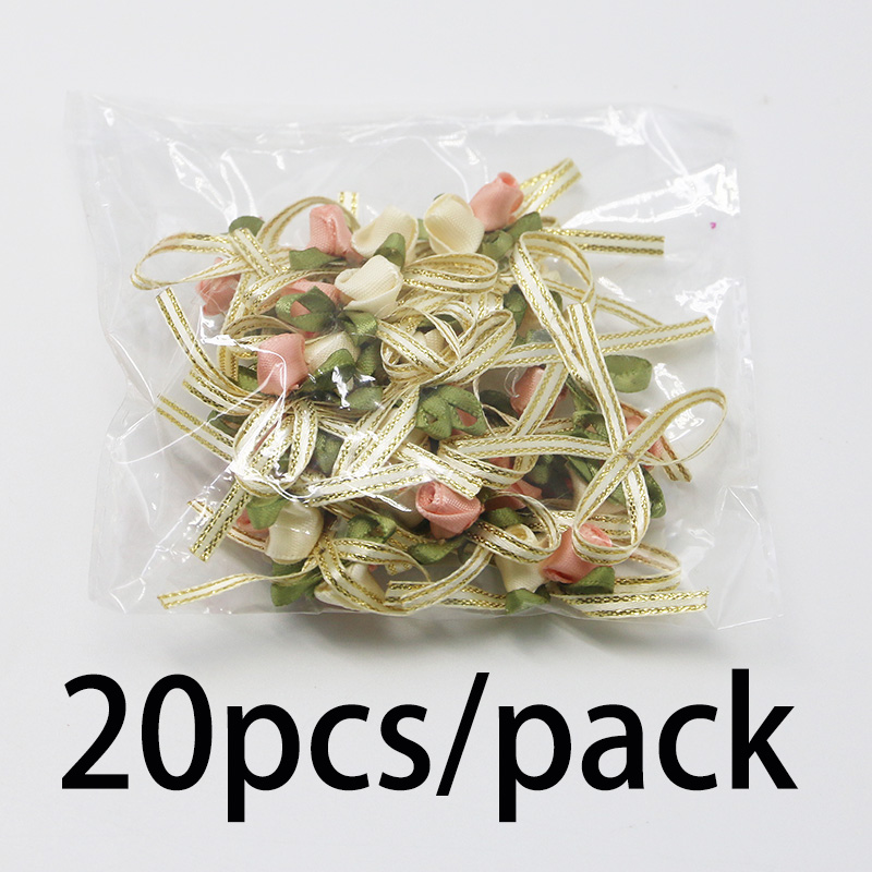 ((20pcs/Pack) 45mm Ribbon Small Fresh Rose Bud Ribbon Bowknot Holiday ...