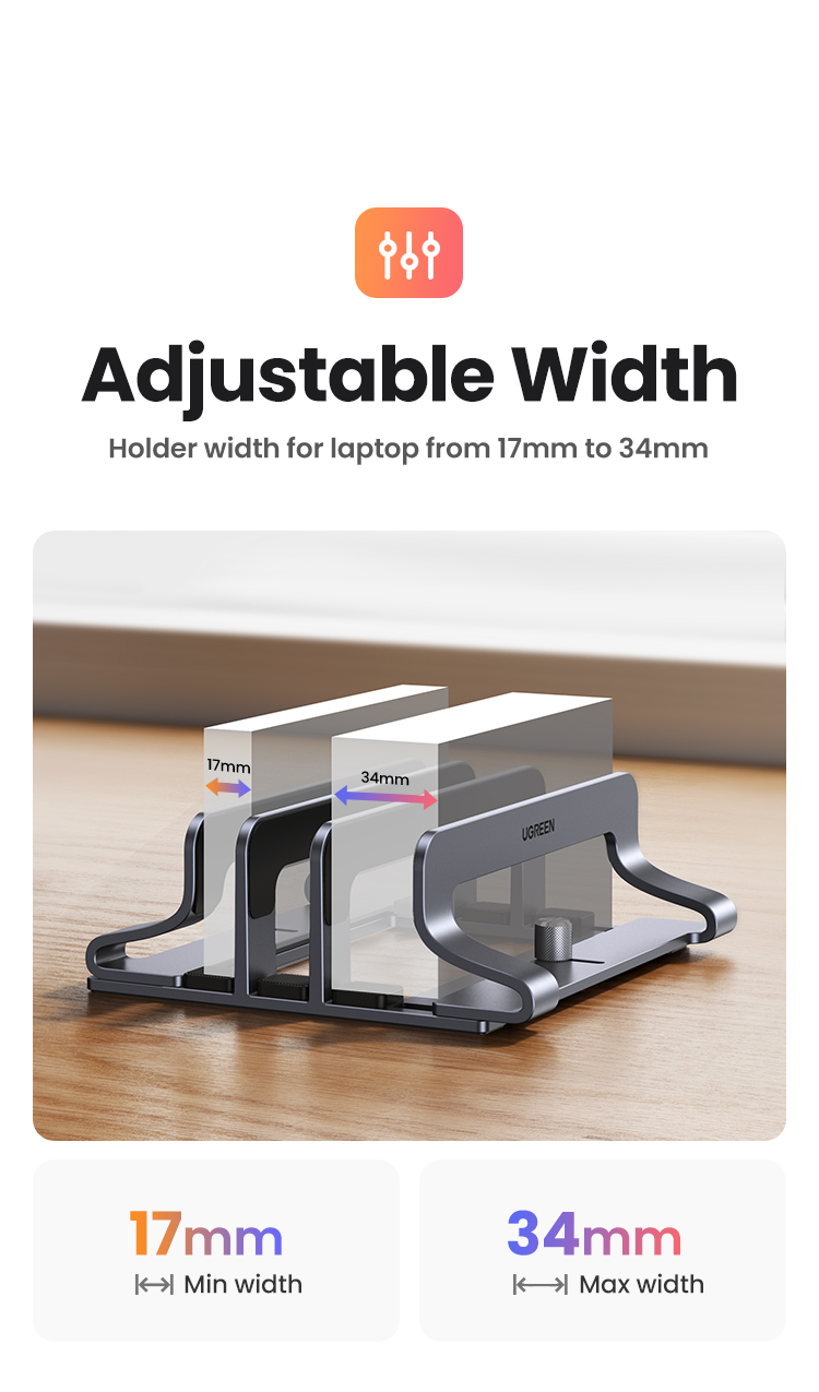 UGREEN Vertical Laptop Stand Holder Desk Aluminum Dock Compatible for ...