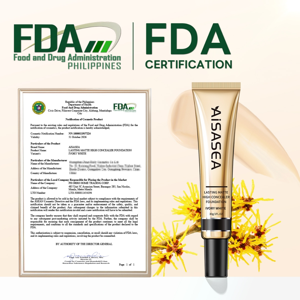 AISASEA Foundation Long Wear Primer Make Up High Coverage Oil-Control bb Cream SPF 30 PA+++ Long ...