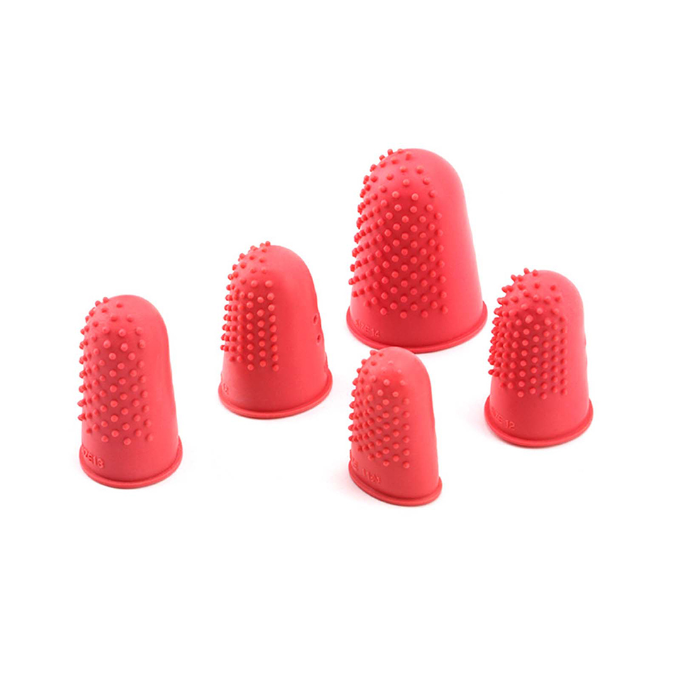 10pcs Silicone Rubber Thimble Guard Caps, Non-slip Finger Protectors ...