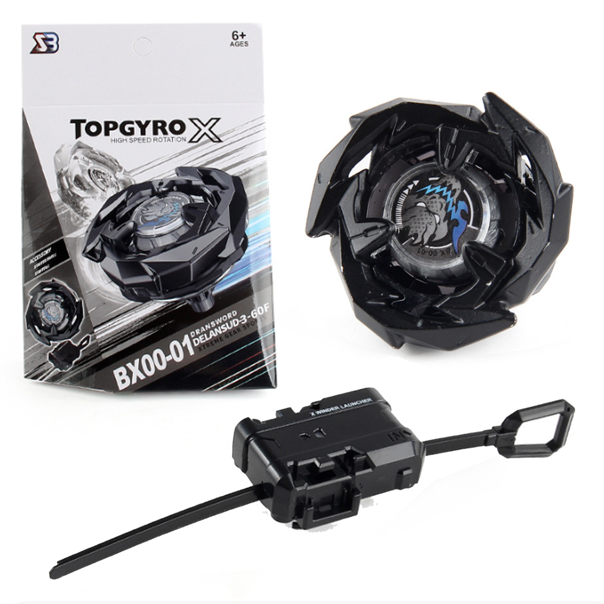 Limited Edition Beyblade X BX-01 Dran Sword Black Beyblade Xtreme with ...