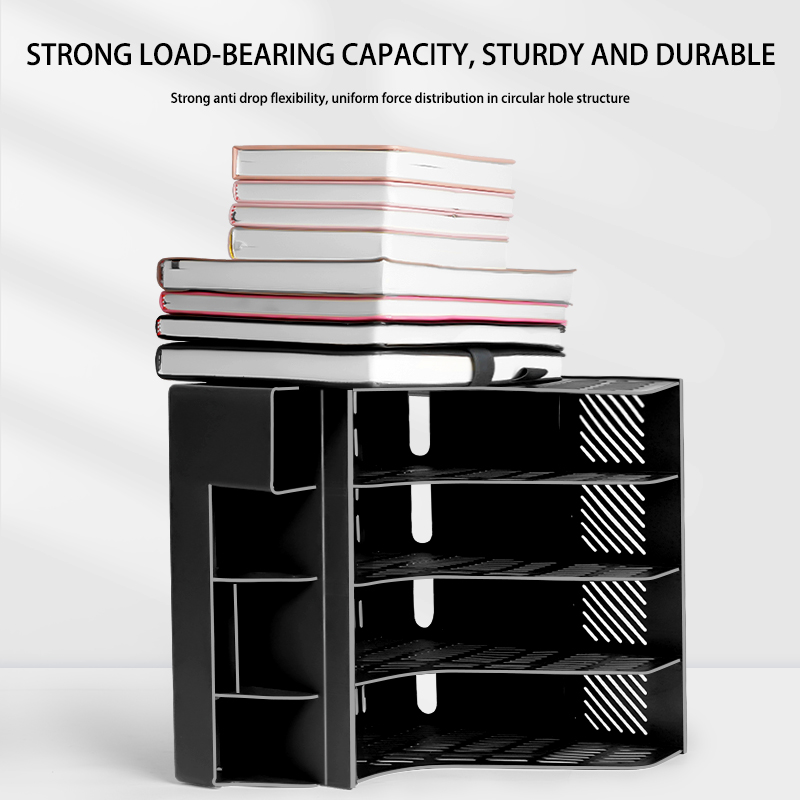 PP Material 4-Column Multi-functional Storage Rack for File Data, Books ...