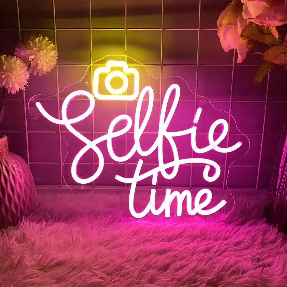 Selfie Station Neon Led Sign Take A Selfie Neon Sign Coffee Bar Club ...