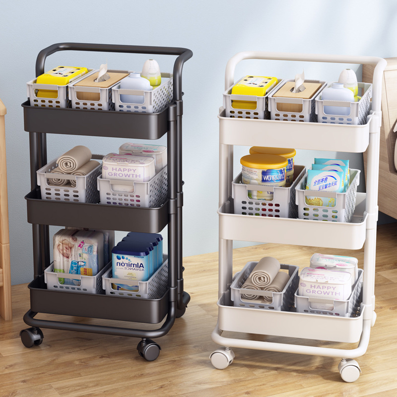 3~5 Layer Shelf Trolley Cart Organizer With Wheels kitchen Trolley ...