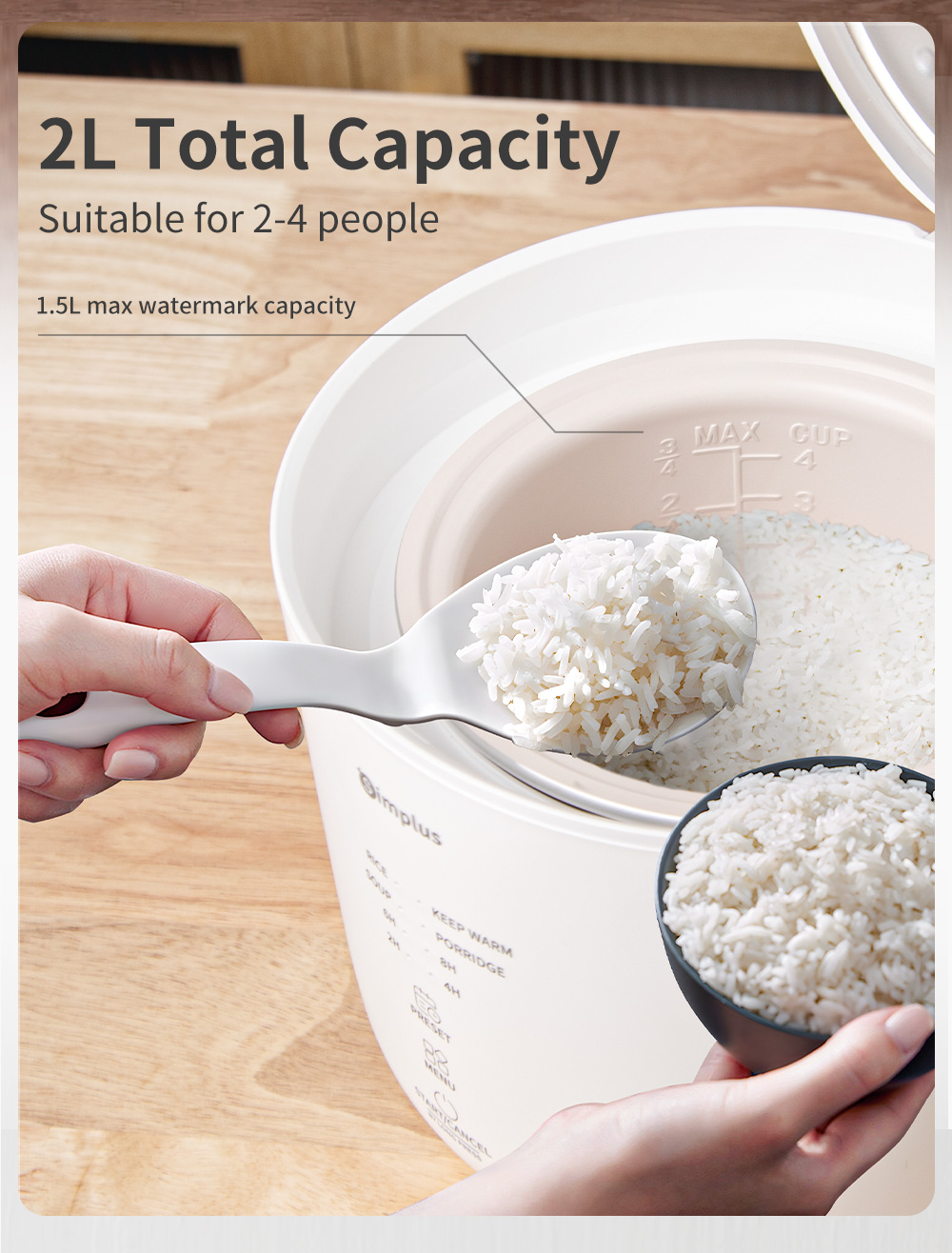 Simplus Electric Rice Cooker Desugar Multifunctional Nonstick Pan 24H ...